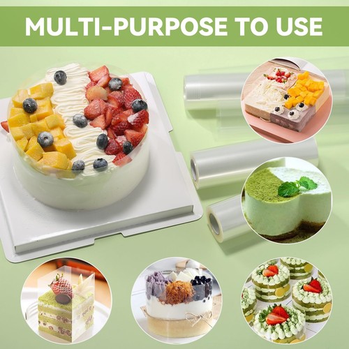Frost Form Cake Kit 6 x 394 Inch Cake Collar Transparent Acetate Sheets ...