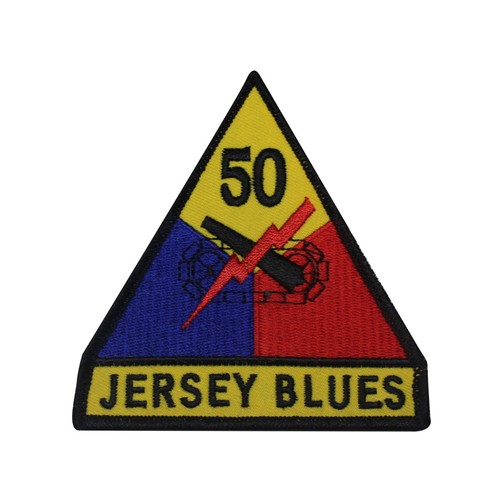 US Army 50th Armored Division Embroidered Iron On Patch - Jersey Blues ...