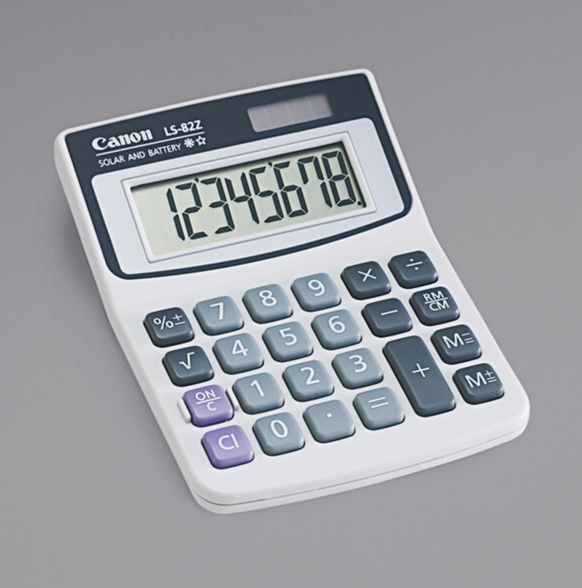 Canon LS-82Z Minidesk Calculator 8 Digit Desktop LCD Solar/Battery ...