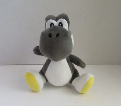 2018 Little Buddy Nintendo Super Mario Dark Gray Grey Yoshi 8" Plush ...