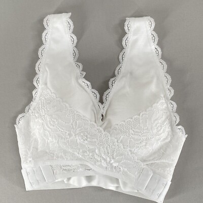 CaraMia Front Criss Cross Wrap Bra Sz M (32D&E, 34C&D, 36A,B&C) Padded ...