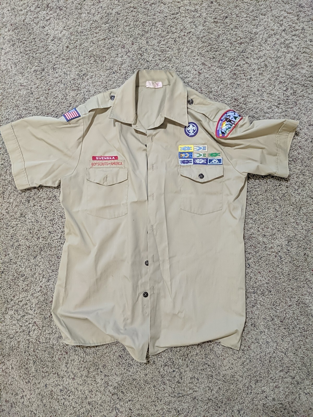 Boy Scouts Of America Trapper Trails Leader Large 16-16 1/2 Neck Size ...