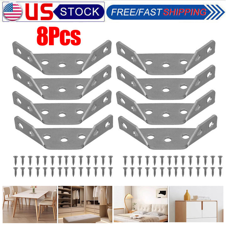 8 PACK Angle Corner Brackets For Wood Corner Brackets Triangle Bracket ...