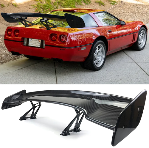 For Chevrolet Corvette C4 57" Rear Trunk Spoiler GT Style Wing Carbon ...