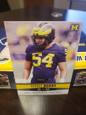 2022 Michigan Football Card - George Rooks - Officially Licensed by ...