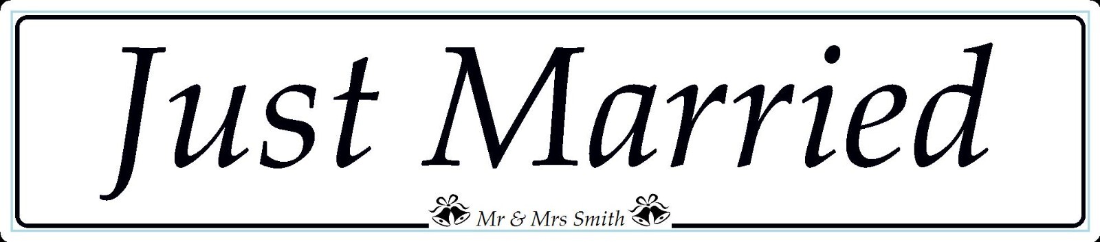Just Married Personalised Wedding Car Number Show Plates Gift ...