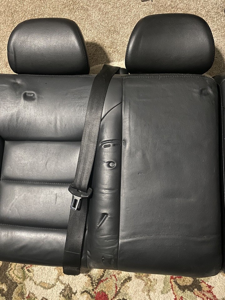 Mk4 VW Jetta Golf Rear Leather Black Bench Back Rest Seats | Adjustable ...
