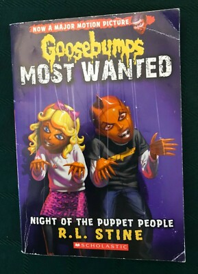 RL STINE GOOSEBUMPS SIGNED MOST WANTED NIGHT OF THE PUPPET PEOPLE BOOK ...