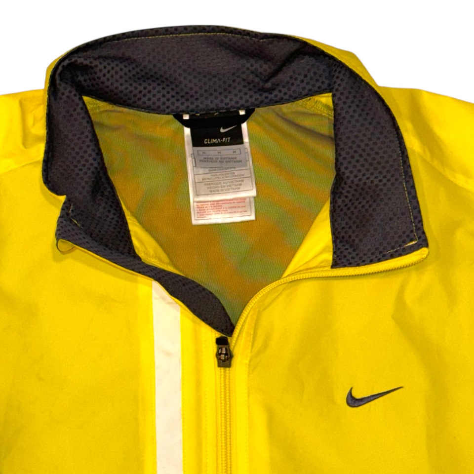Nike - Clima-Lite Highlighter Yellow Full Zip Running Y2K Windbreaker ...