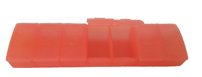 NEW Tupperware 7 day pill box - Purse sized - Braille on lid - Orange ...