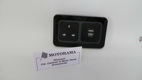 CARAVAN/MOTORHOME C-LINE/CBE TWIN USB SOCKET 5 VOLT 1.5 AMP & 1X 240 ...