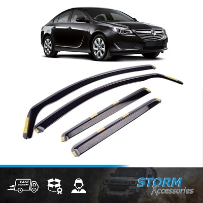 STX 4PC TINTED CLIP IN WIND DEFLECTORS FOR VAUXHALL INSIGNIA FROM 2009 ...