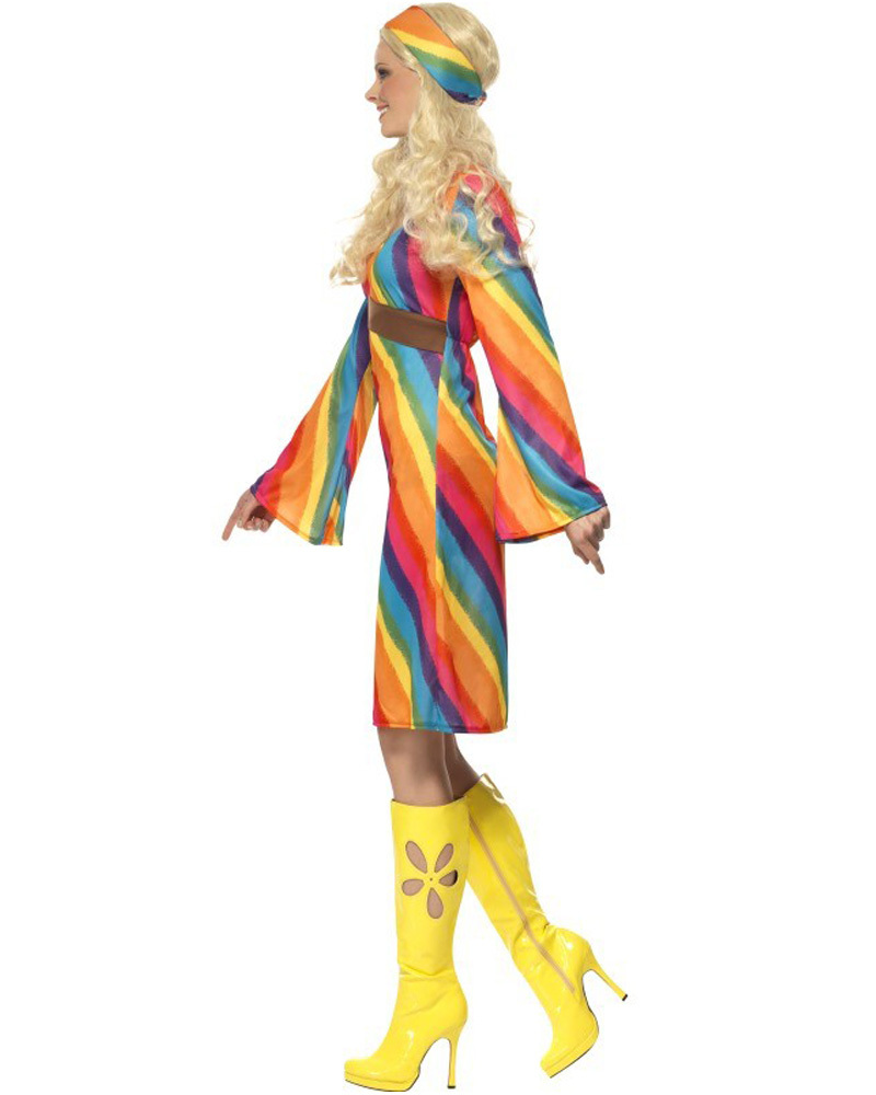 CL204 Rainbow Hippie 1960s Disco 1970s Retro Groovy Go Go Dance Party ...