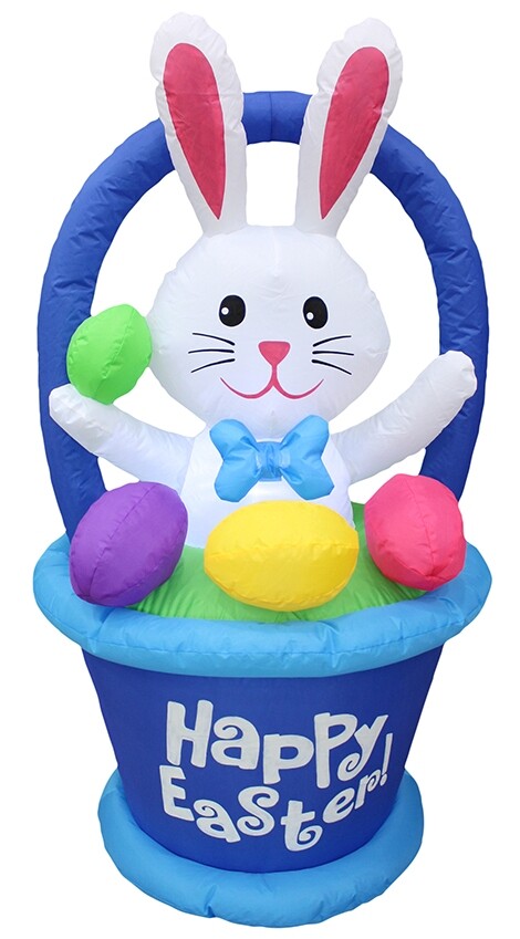 Easter Decorations Outdoor Inflatable Airblown Easter Bunny Easter Eggs ...