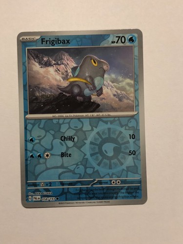 Pokemon Card Paldea Evolved Reverse Hologrpahic Frigibax 058/193 Near ...