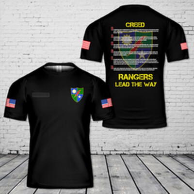 Custom Name US Army 75th Ranger Regiment Creed T-Shirt 3D Independence ...