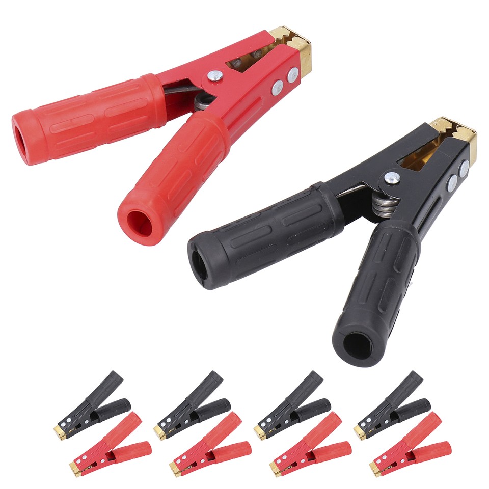 5 Pairs Battery Cable Clips HeavyDuty Insulated Crocodile Clamp 1000A ...