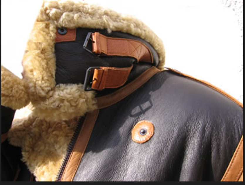 B3 RAF Brown Mens Bomber Flying Aviator Fur Irvin Real Shearling ...