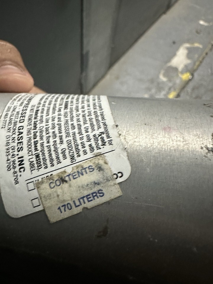 Portable Oxygen Tank UN1072 Empty SIZE M6. 170 Liters | eBay