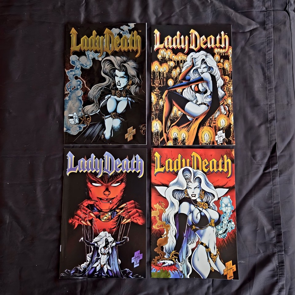 1995 CHAOS COMICS LADY DEATH COMPLETE 1-4 BETWEEN HEAVEN AND HELL ...