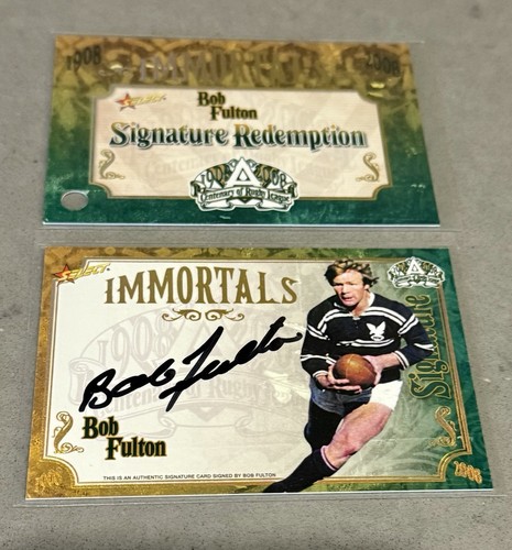 2008 NRL Centenary Of Rugby League Immortal Signature Card IMSC2 Bob ...