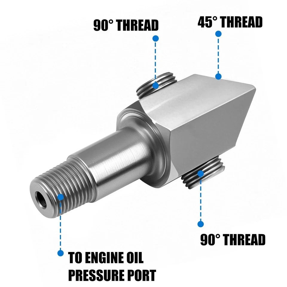 Oil Pressure Sensor Thread Adapter for Chevy Small Block Engines 305 ...