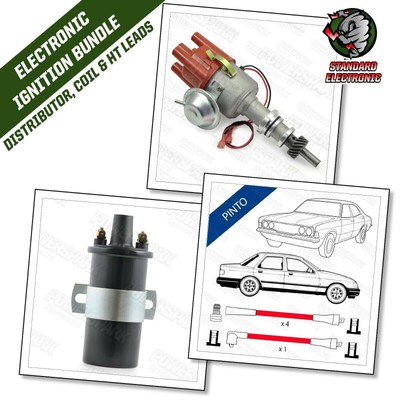 Ford Electronic Distributor Coil HT Leads 8mm Red for Pinto engines ...