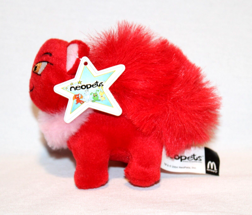 McDonalds Neopets Red Wocky Small Stuffed Animal Plush 2004 Collectible ...