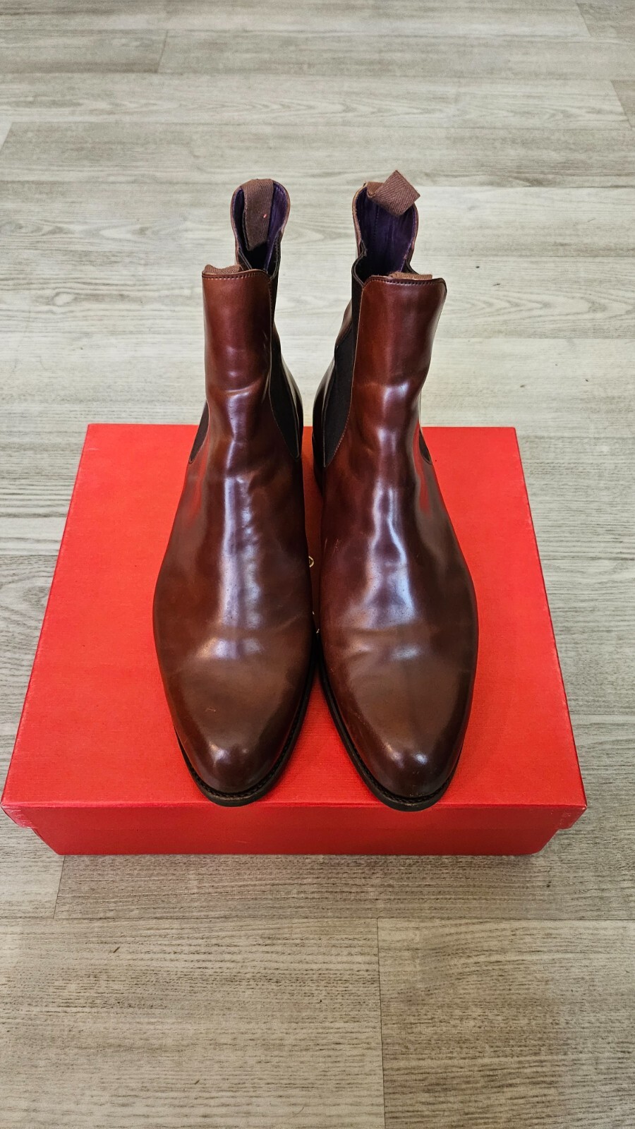 Carmina Shell Cordovan Wholecut Chelsea Boots US 12 E… - Gem