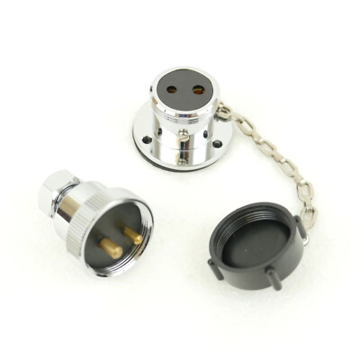 Deck Connector Waterproof Boat Plug & Socket 2 Pin With Plastic Cap By ...