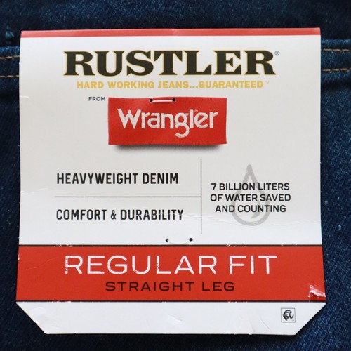 Rustler by Wrangler Jeans Mens 34x30 Regular Fit Straight Leg Denim ...