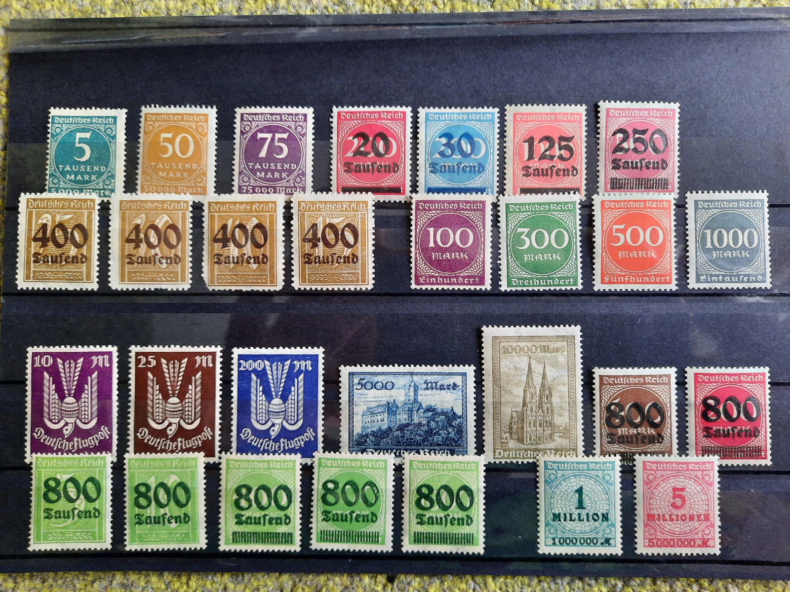 Stamps German Reich 1923 small lot unused with crease remnants | eBay