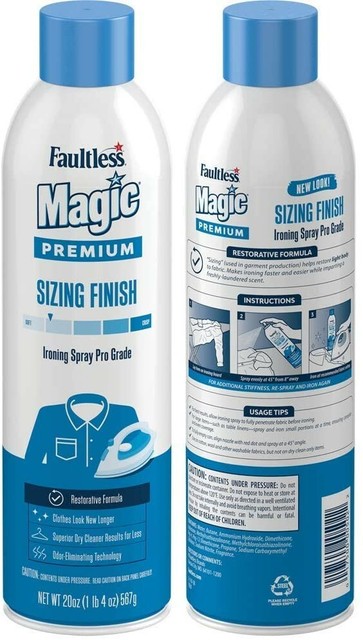 2x Faultless Starch Magic Fabric Light Finish Ironing Spray Sizing 20 ...