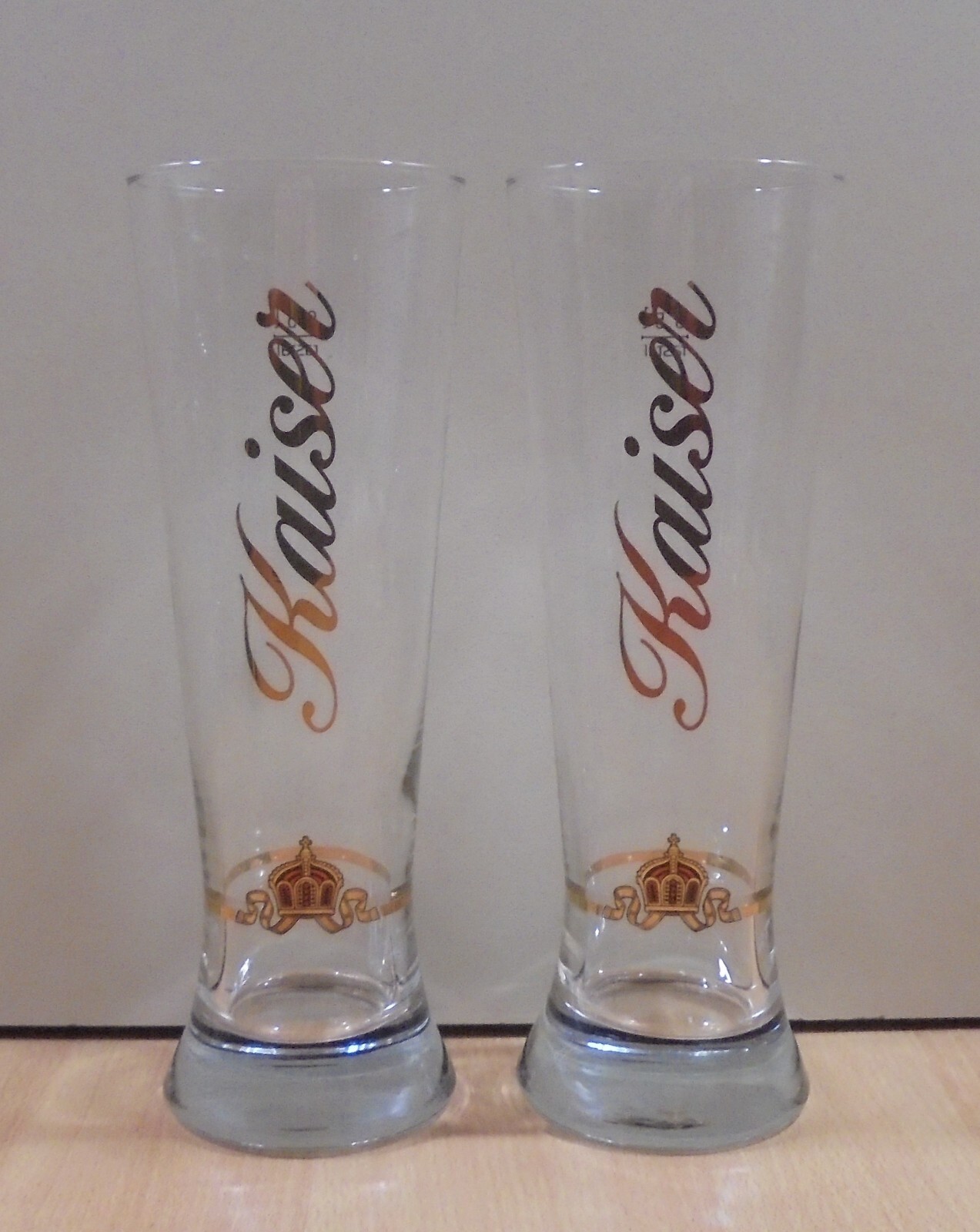 KAISER BEER ADVERTISIGN SET OF TWO GLASSES 500ML | eBay
