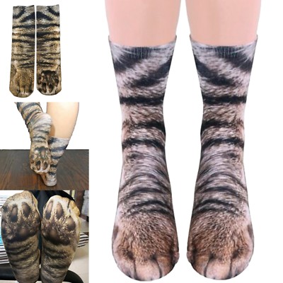 Cat paw stockings - socks feet feline tabby cats purr tabby novelty ...