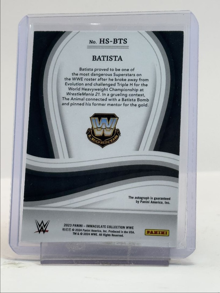 BATISTA 2023 IMMACULATE WWE HERALDED SIGNATURES AUTOGRAPH AUTO /99 ...