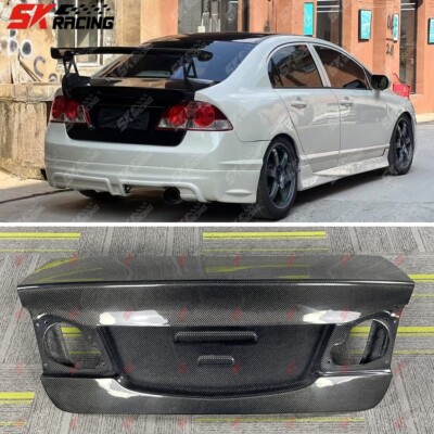 Forged Carbon/Carbon Rear Trunk Boot Lid Body Kit Fits Honda Civic FD2 ...