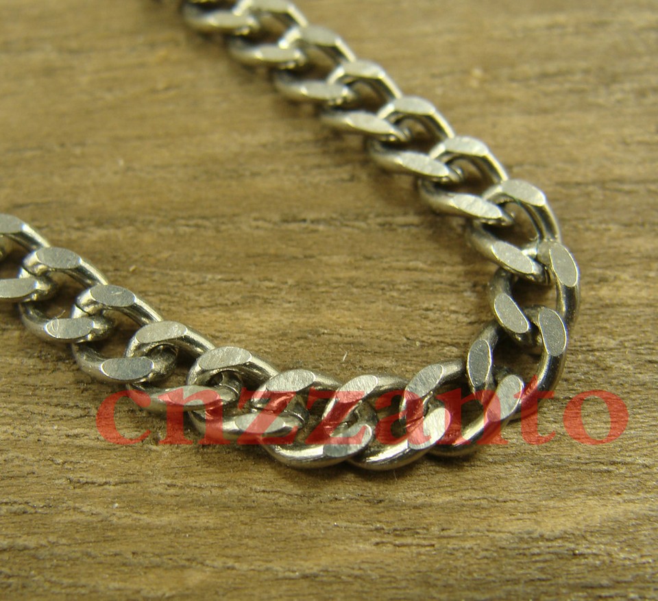Pure Titanium Curb chain necklace anti-allergy 3.5mm width 23.6 " (60cm ...