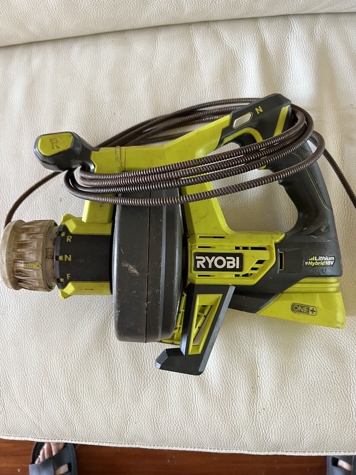 Ryobi ONE+ 18v Hybrid Drain Auger P4002 Works Snake Needs To Be Rewound ...