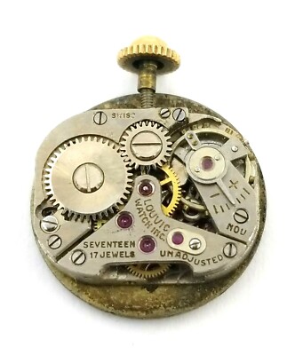 Antique Louvic Swiss Wrist Watch Movement 17 Jewels Repair Steampunk # ...