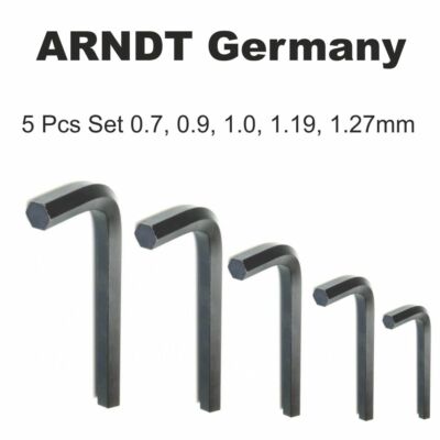 5pc Mini Metric Allen Key Set (0.7,0.9,1.0,1.19,1.27mm) Hex Tool ARNDT ...