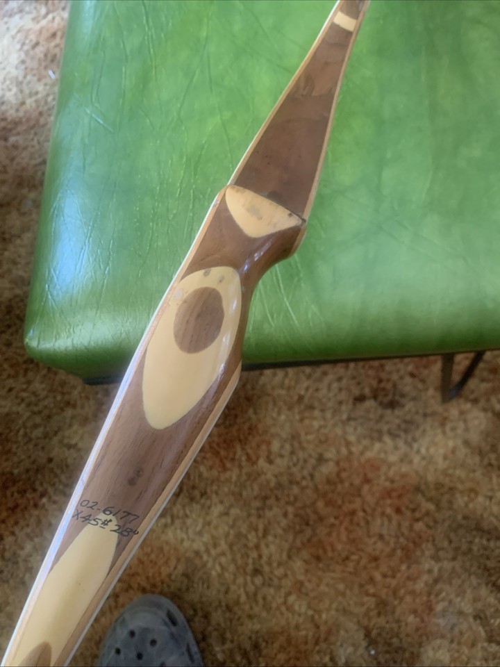Vintage Marksman Locksley Recurve Bow 45#- 28", 60” Beautiful Wood ...