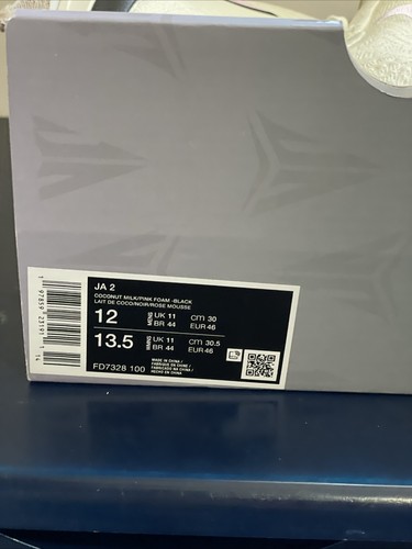 Men Size 12 - Nike Ja 2 Last Call - FD7328-100 Box No Lid | eBay