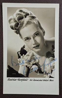 c.1940s Beatrice Campbell Hand Signed Last Holiday British Associated ...