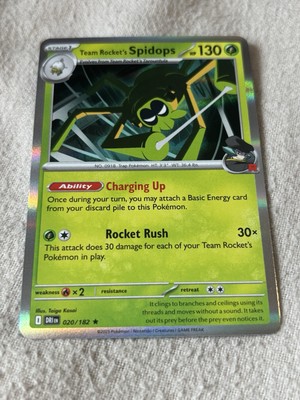 Pokemon Destined Rivals Team Rocket’s Spidops 020/182 Card Rare | eBay UK