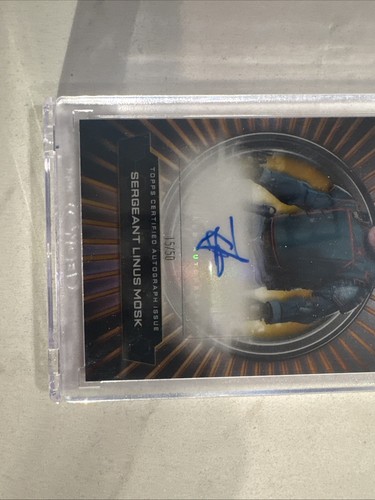 Star Wars Chrome Black Sergeant Linus Mosk 15/50 Autographed Alex Ferns ...