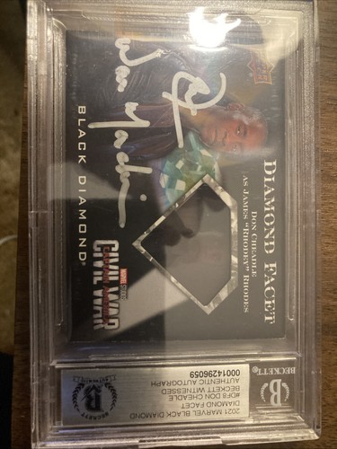 Marvel Autographed Don Cheadle Upper Deck Blk dmnd Faucet As James ...