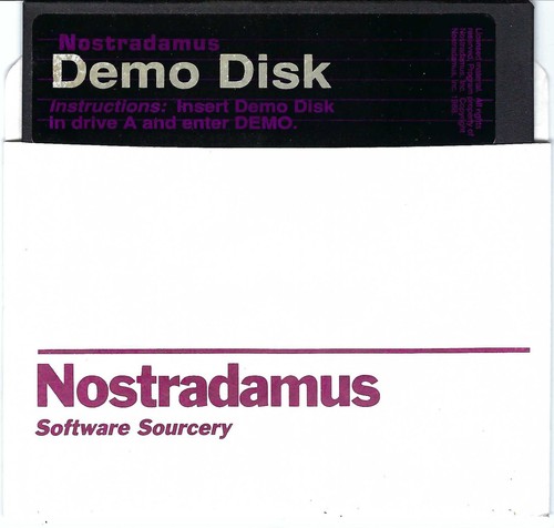 ITHistory (1980s) IBM PC Software: NOSTRADAMUS Software Sourcery Demo 5 ...