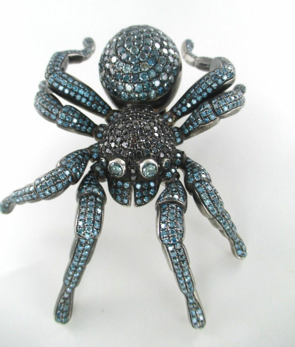 DIAMOND TARANTULA SPIDER PENDANT CUSTOM MADE DAMON DASH BLUE & BLACK ...