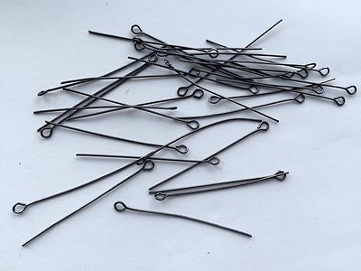 20 pieces - gunmetal black long eye pins - 5cm | eBay Australia
